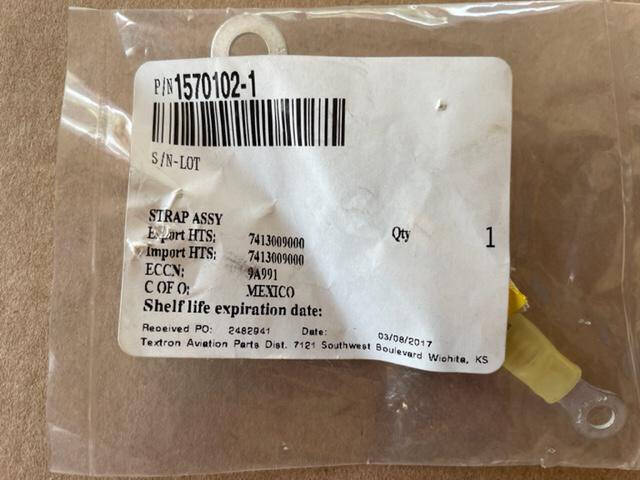 Cessna Single Engine Rudder Bonding Strap. New. - Airplane Salvage ...