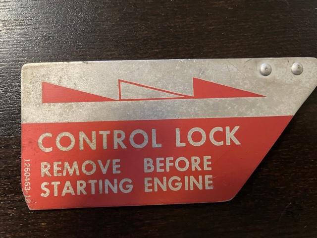Cessna 152 Control Lock. Used - Airplane Salvage Parts, Inc. - Reno, NV